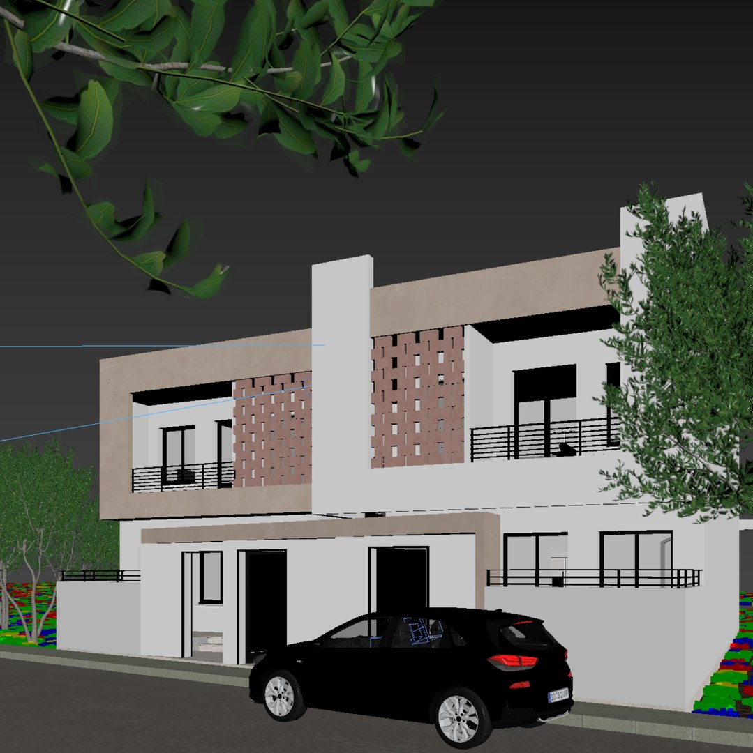 Modern House Model Vray 3D - TurboSquid 1812640