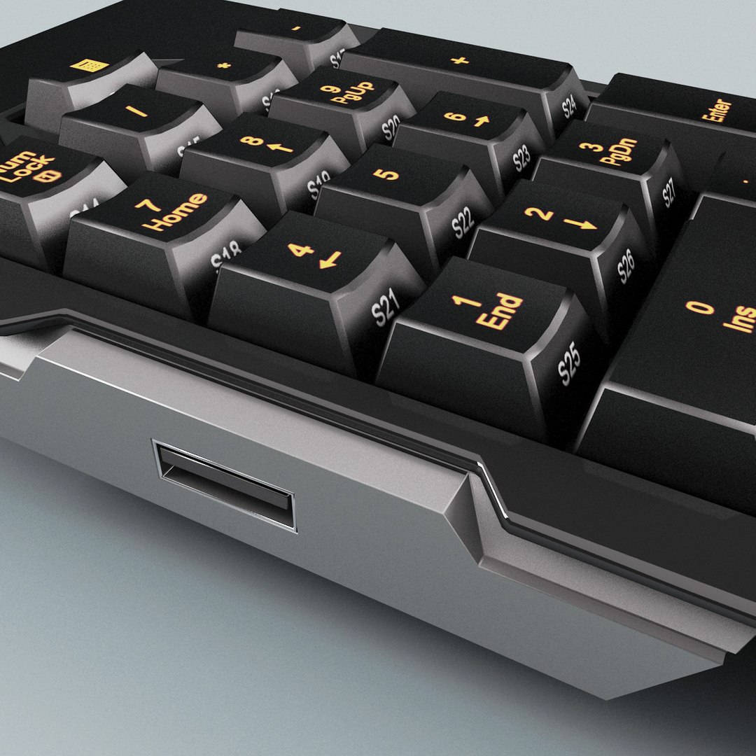 3d numeric keypad model