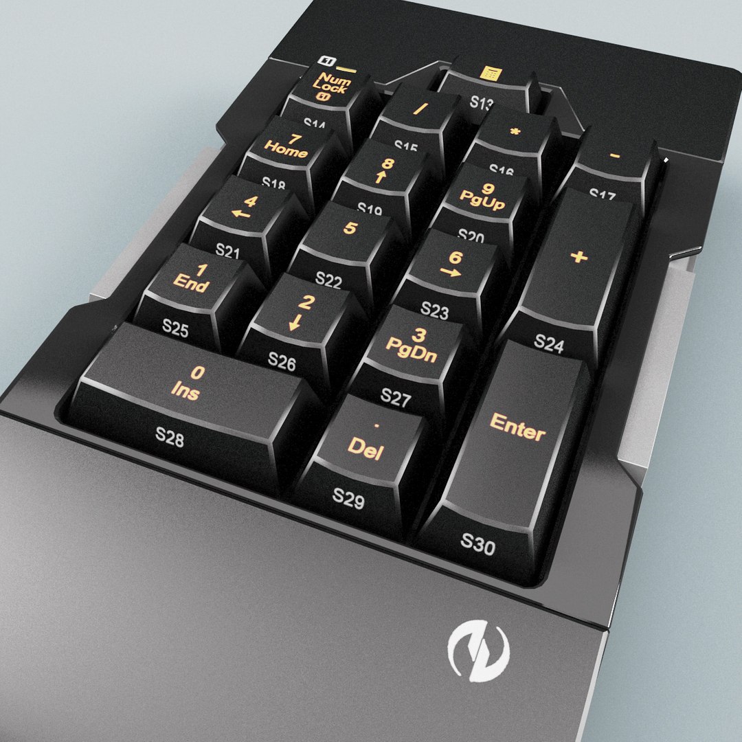 3d numeric keypad model