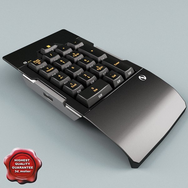 3d numeric keypad model