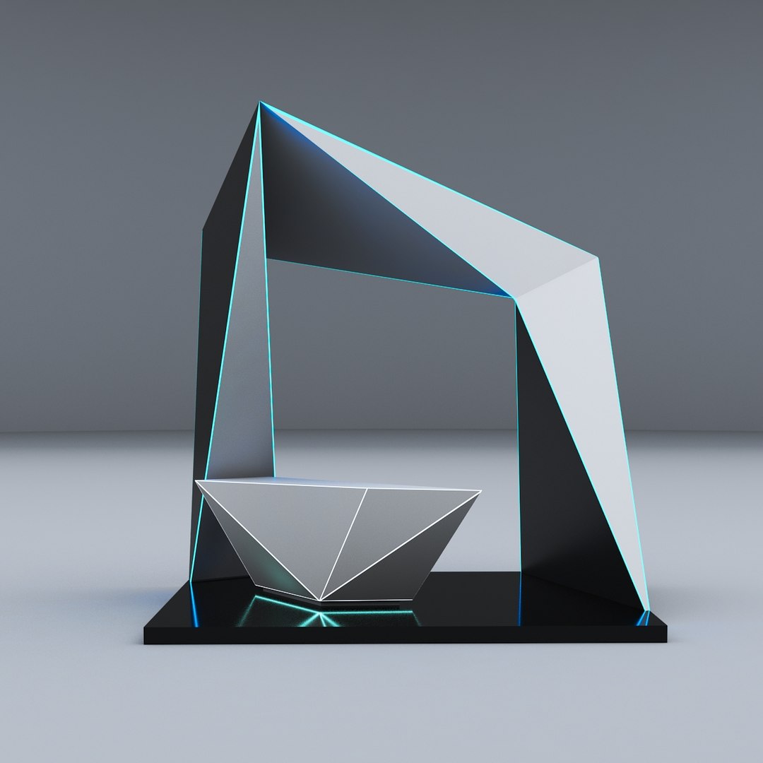 Deconstructed Booth Counter Led 3D Model - TurboSquid 1584003