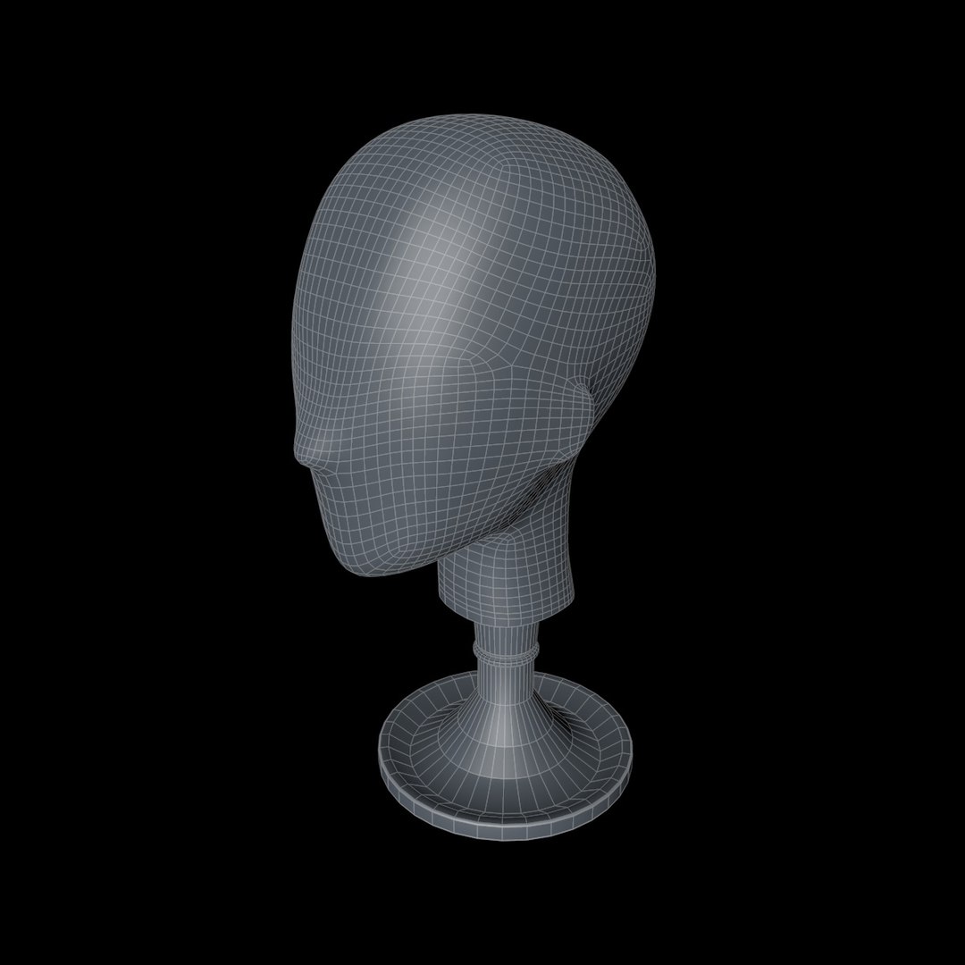 Realistic Display Wood Head 3ds