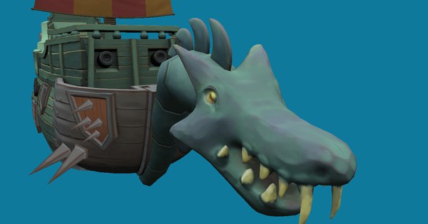 3D Dragon Ship Hand-Painted model - TurboSquid 1818168