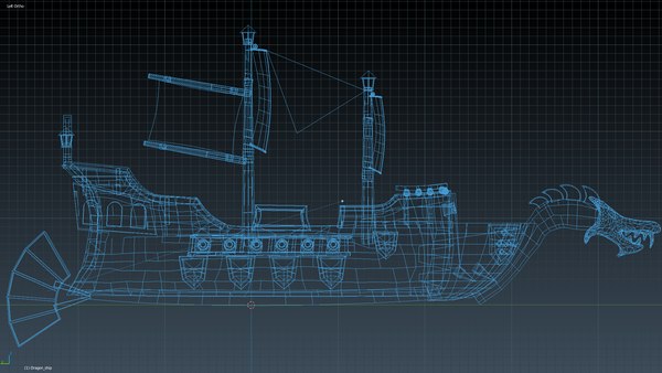 3D Dragon Ship Hand-Painted model - TurboSquid 1818168
