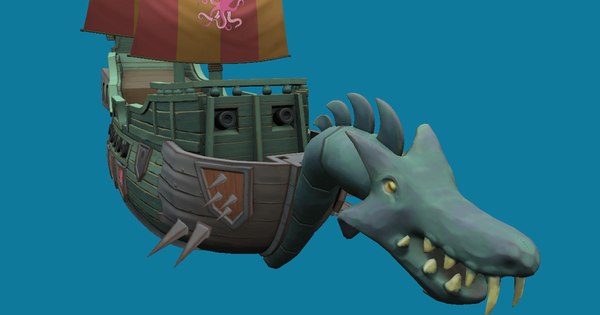 3D Dragon Ship Hand-Painted model - TurboSquid 1818168