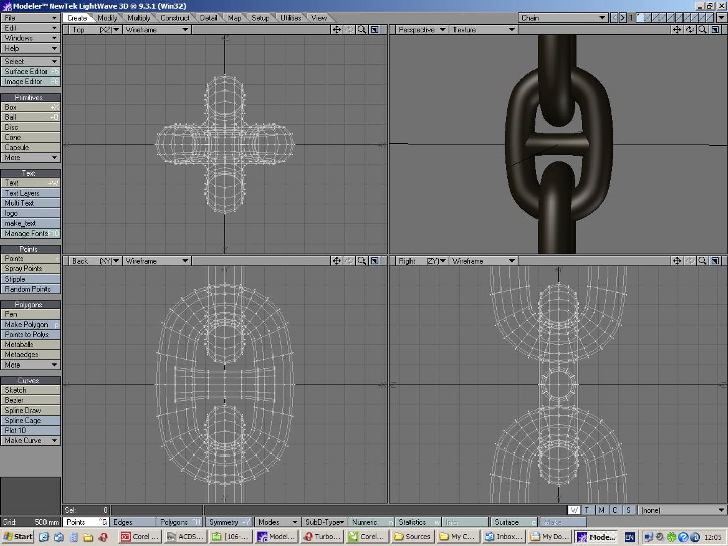 3d Model Of Heavy Duty Chain