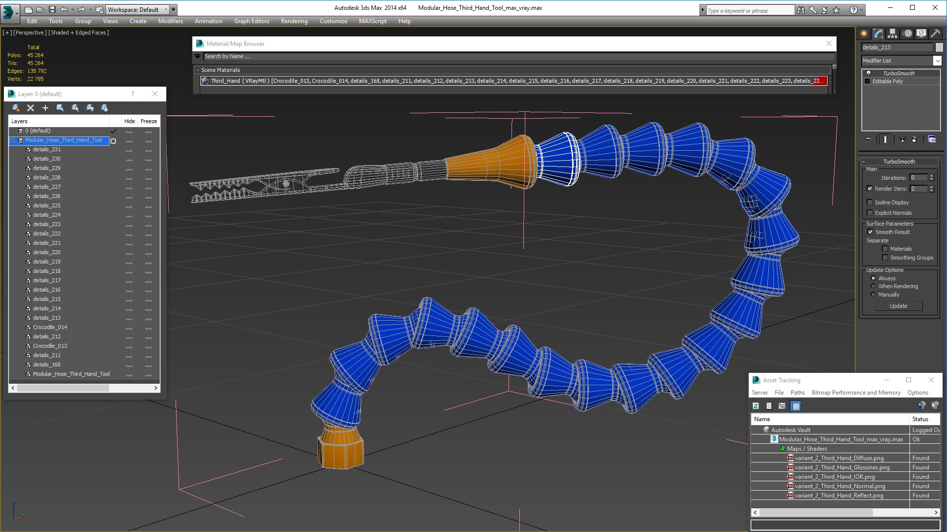 3D modular hose hand tool model - TurboSquid 1606782