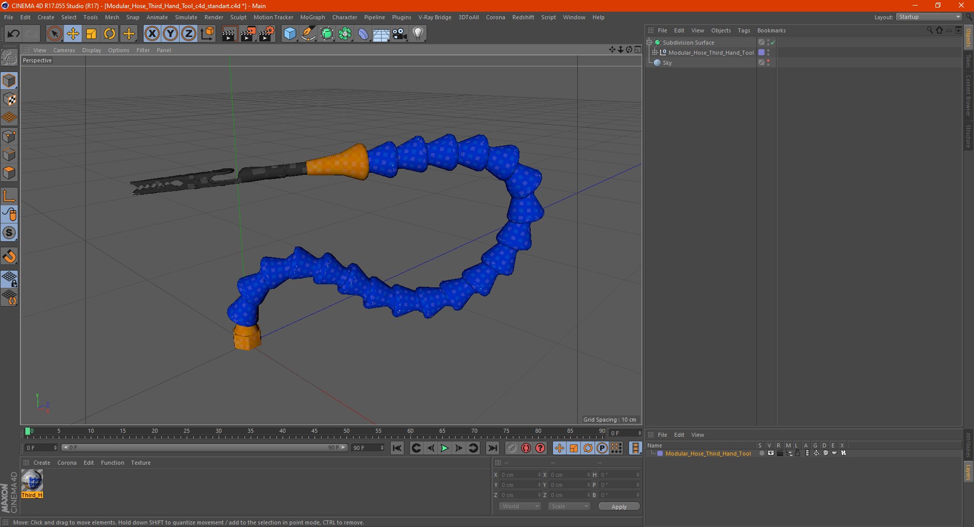 3D modular hose hand tool model - TurboSquid 1606782