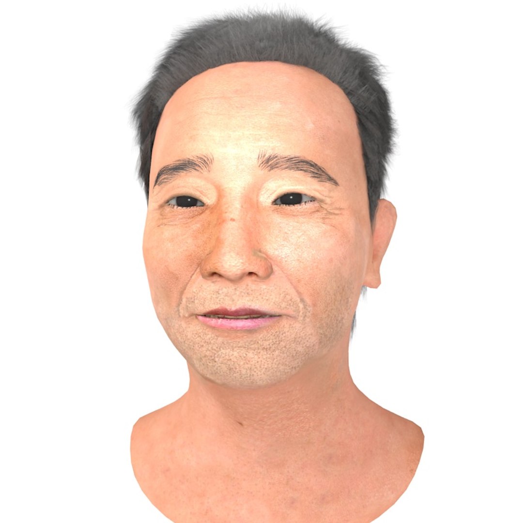 Realistic Asian Man Head 3D Model - TurboSquid 1206034