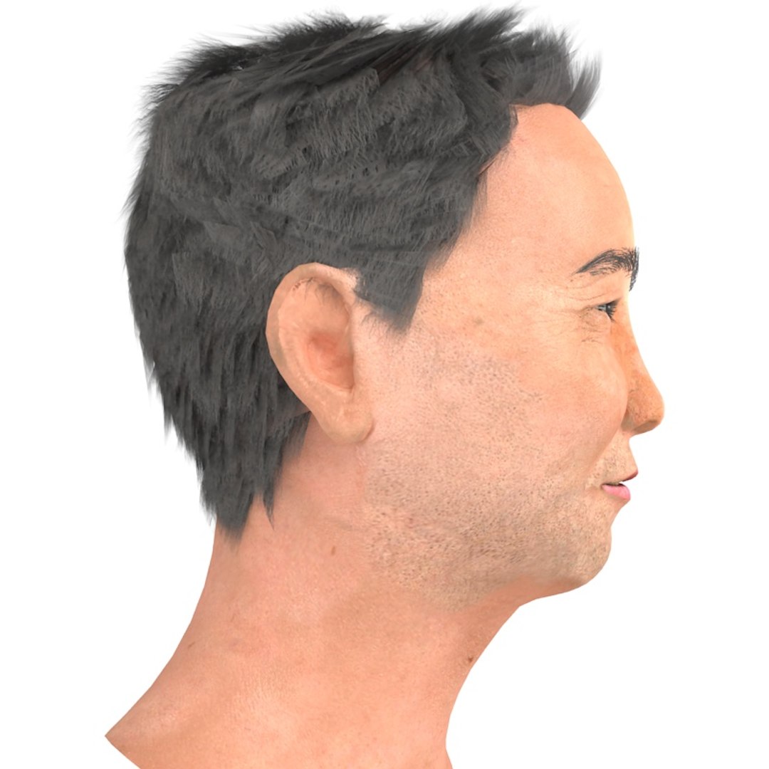 Realistic Asian Man Head 3D Model - TurboSquid 1206034