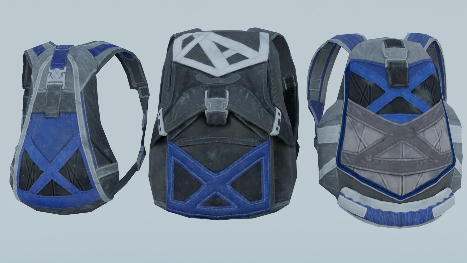 3D Bag 3x Swordsman Backpack - TurboSquid 1816365