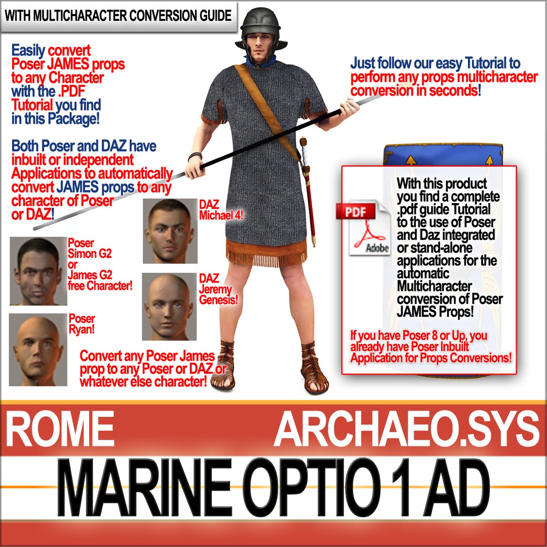 3d Ancient Roman Marine Optio