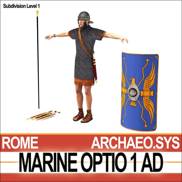 3d ancient roman marine optio