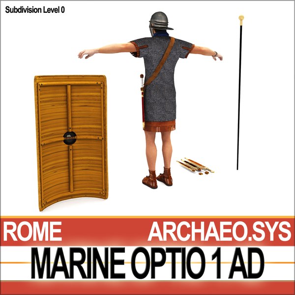 3d ancient roman marine optio