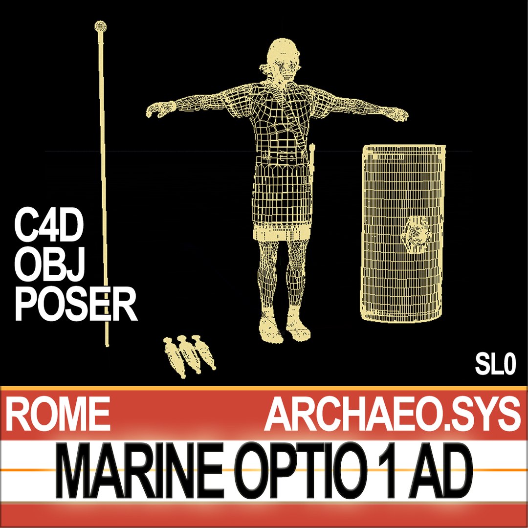 3d Ancient Roman Marine Optio