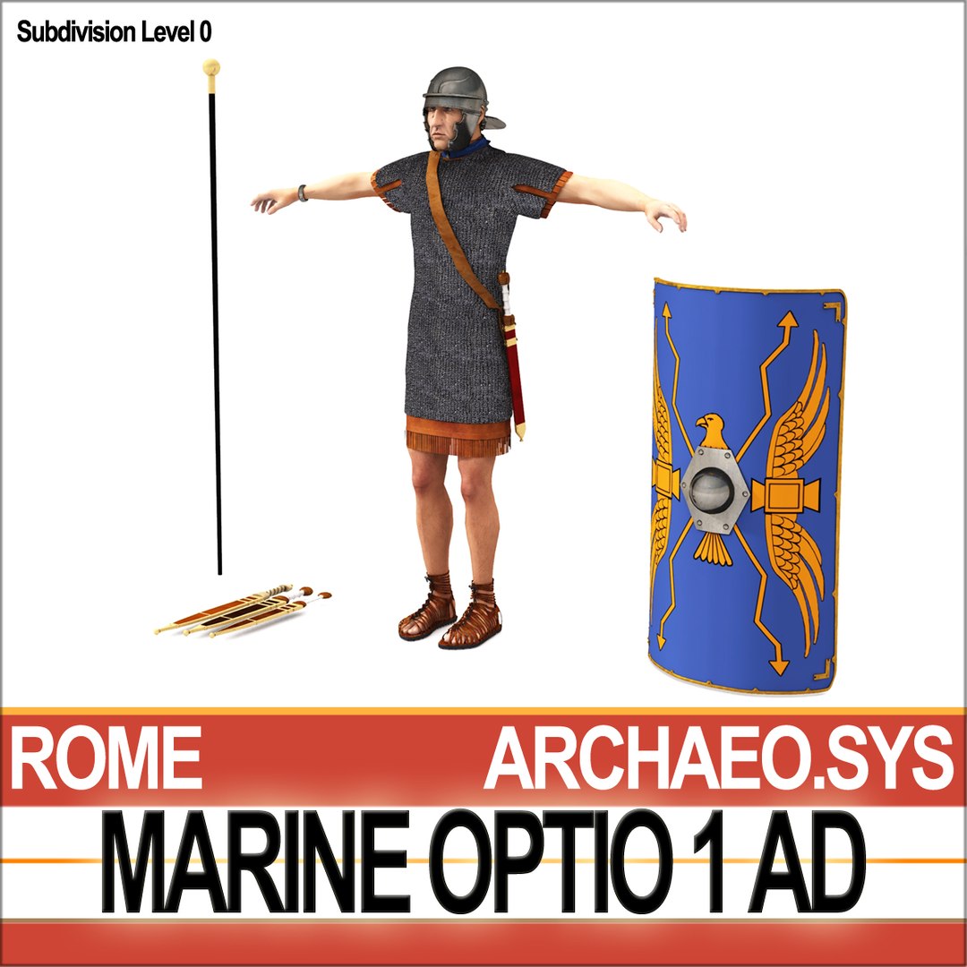 3d Ancient Roman Marine Optio