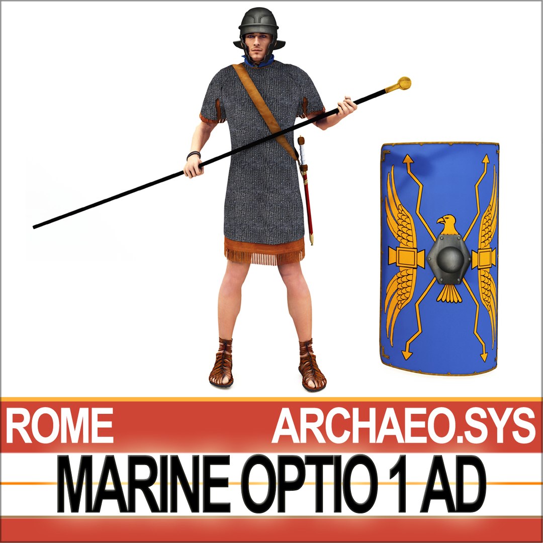 3d Ancient Roman Marine Optio