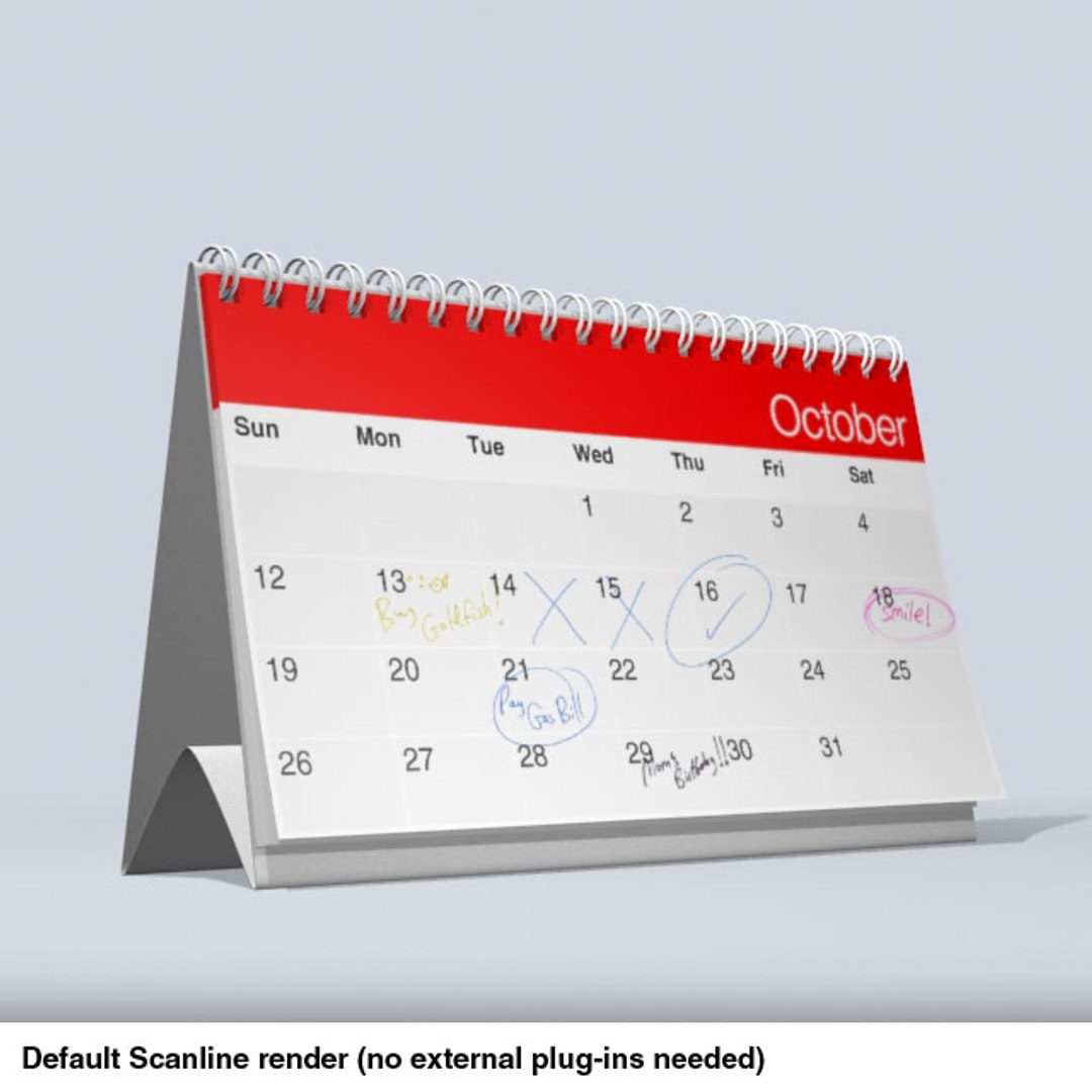 Max Standing Calendar