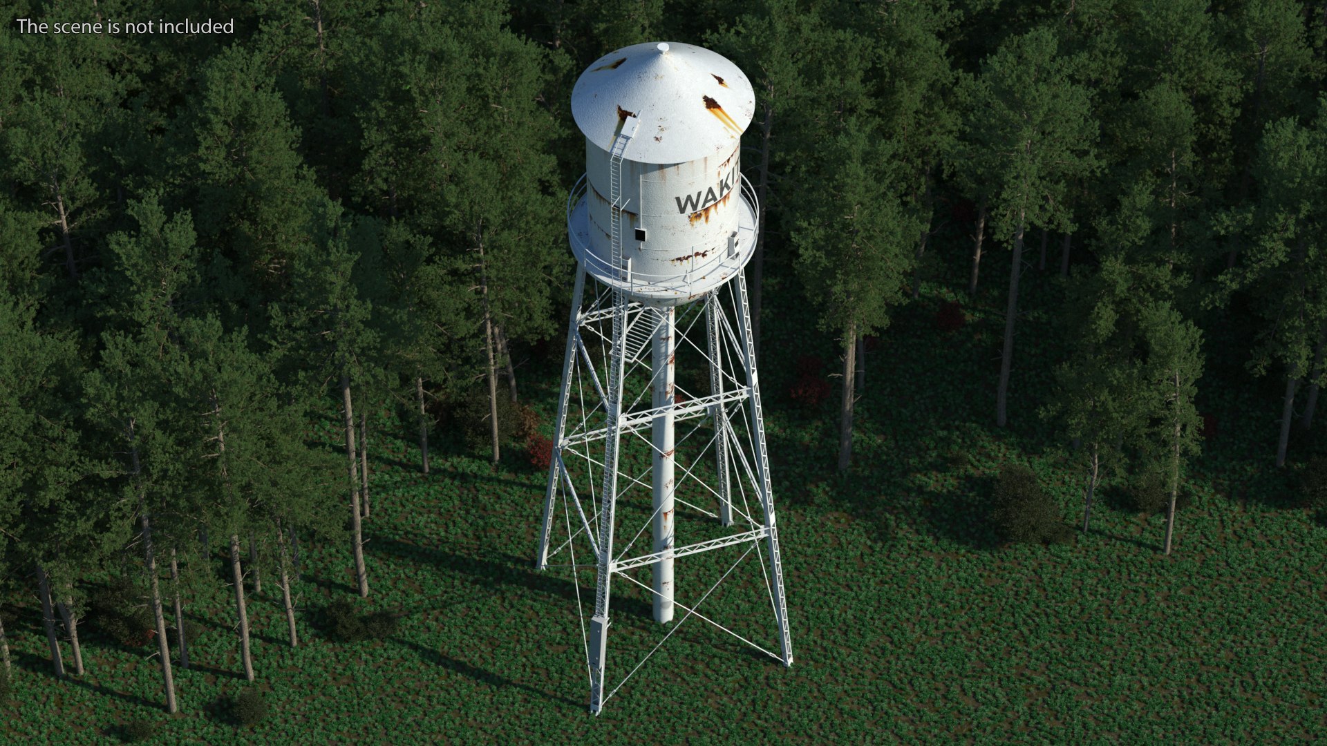 3D Weathered Water Tower - TurboSquid 2117271