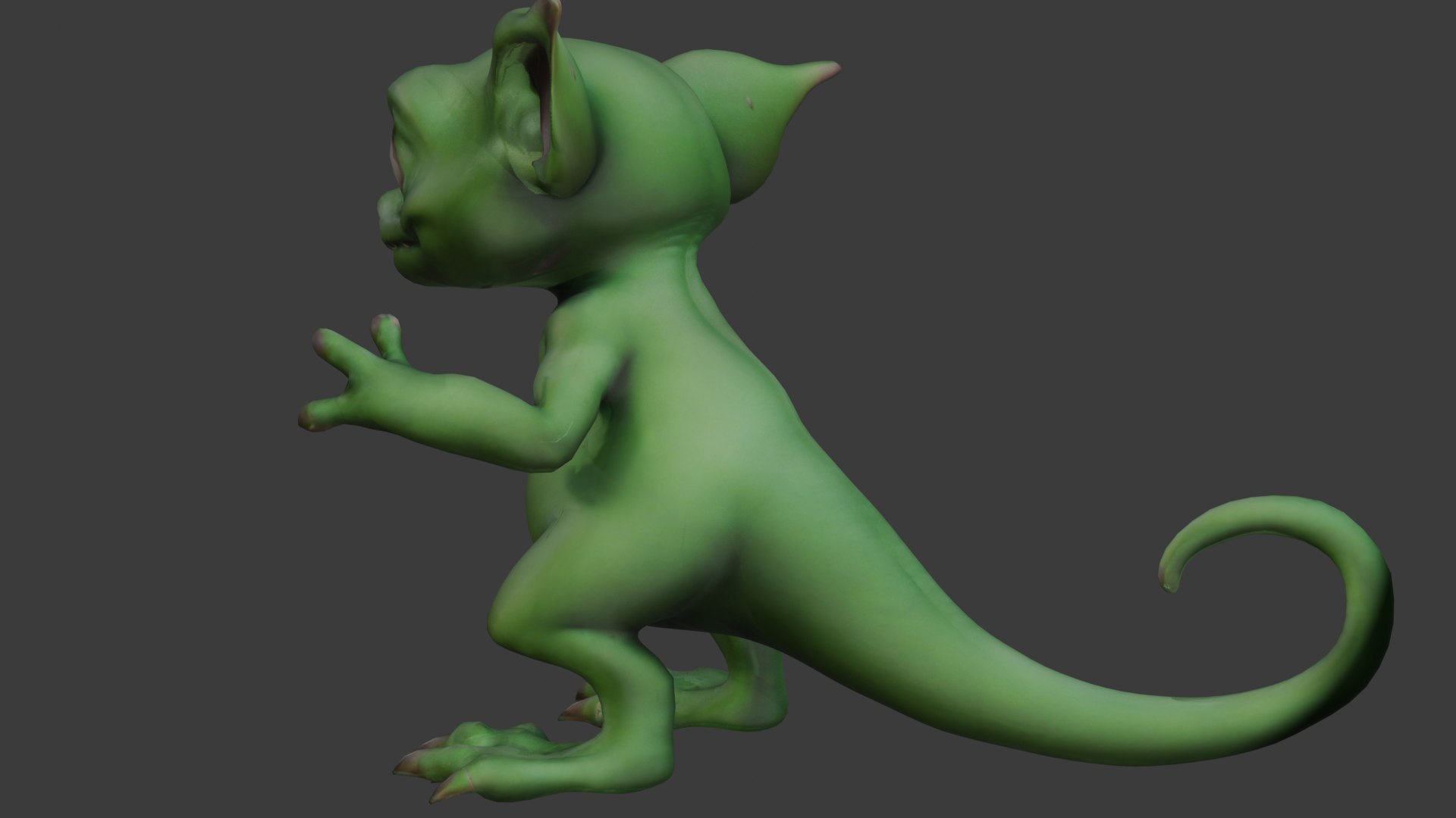 3D Cute Green Monster - TurboSquid 2331969