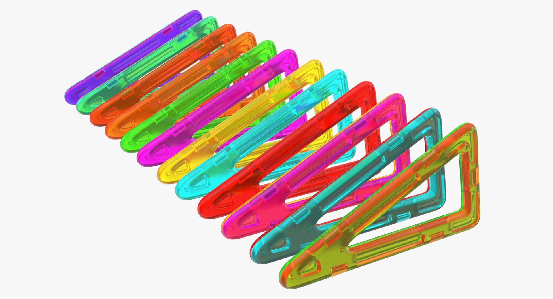 Magnetic Stretched Triangles Set 3D Model - TurboSquid 1337526