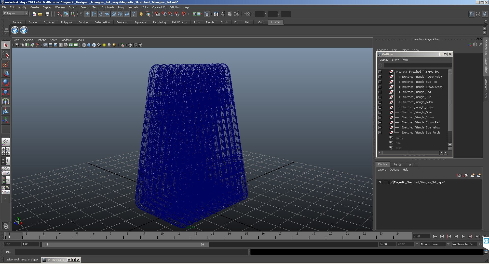 Magnetic Stretched Triangles Set 3D Model - TurboSquid 1337526
