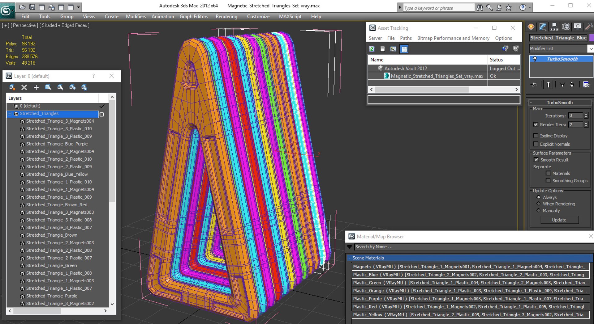 Magnetic Stretched Triangles Set 3D Model - TurboSquid 1337526