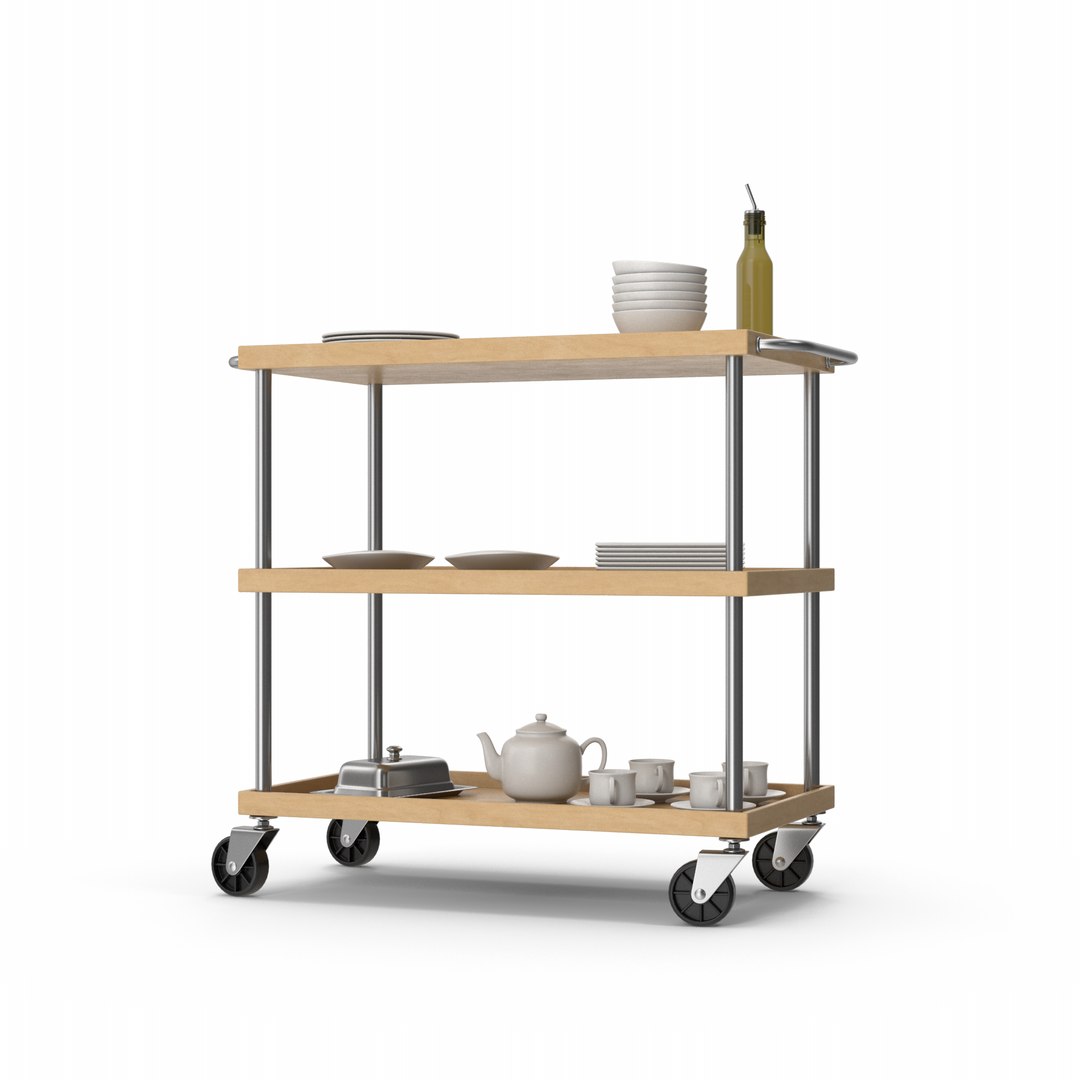 3D Service Trolley Set - TurboSquid 2168131