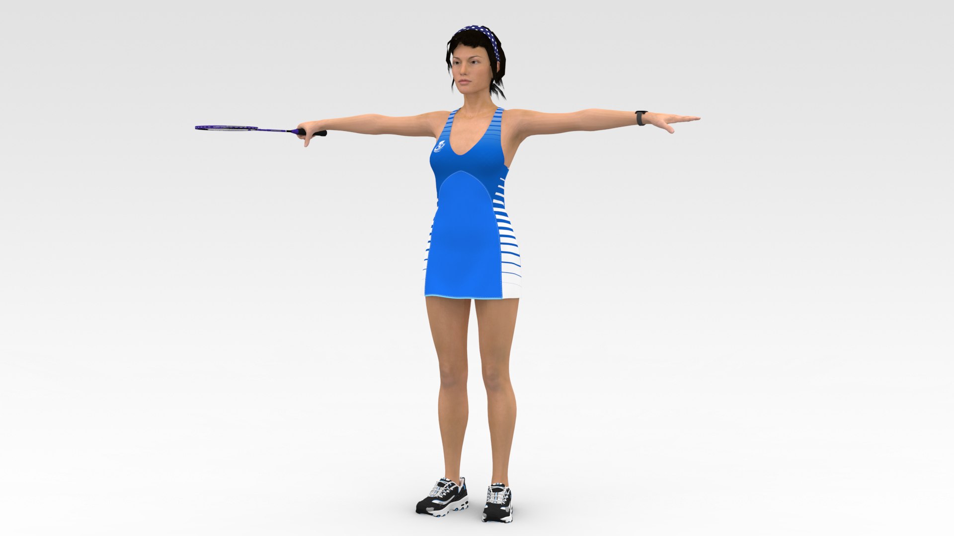 3D Model Badminton Player 01 - TurboSquid 1816096