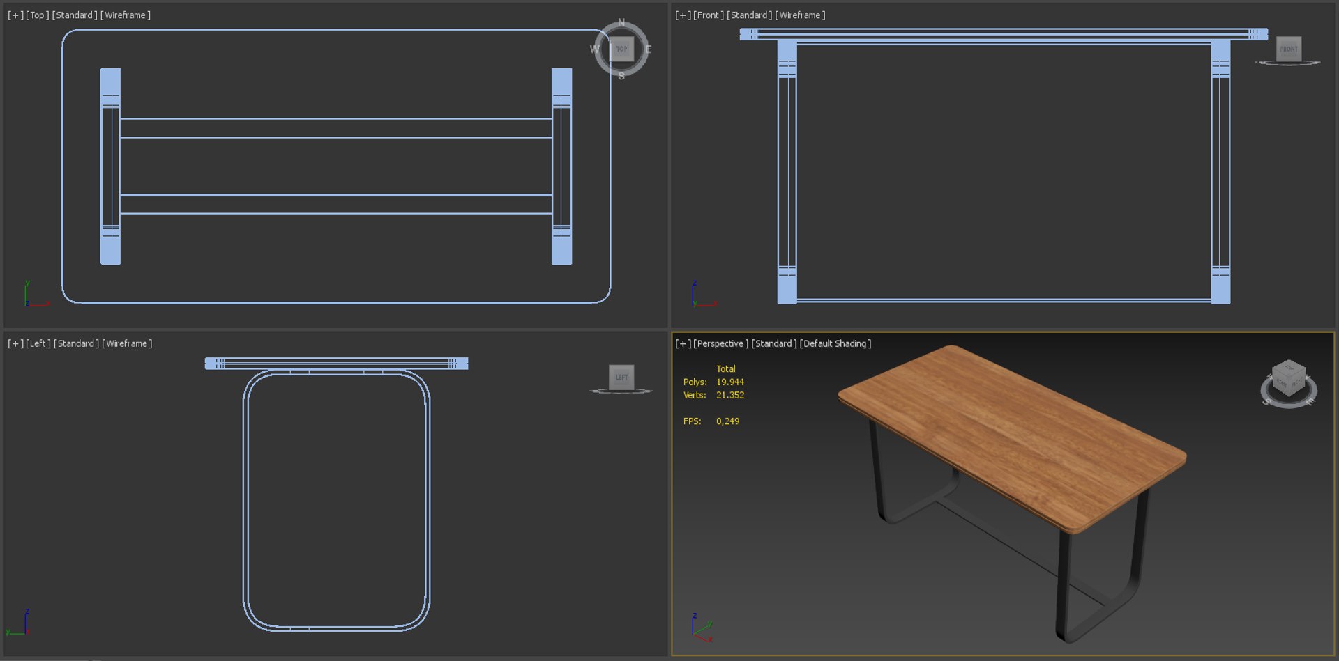 3D Modern Office Workstation Table - TurboSquid 2166241