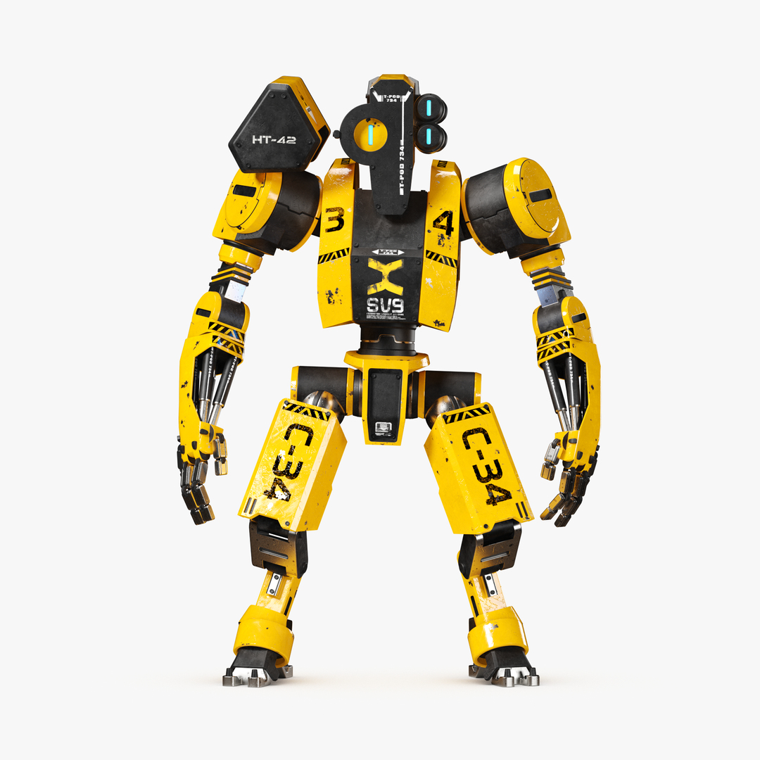 Worker Robot Model - TurboSquid 1992794