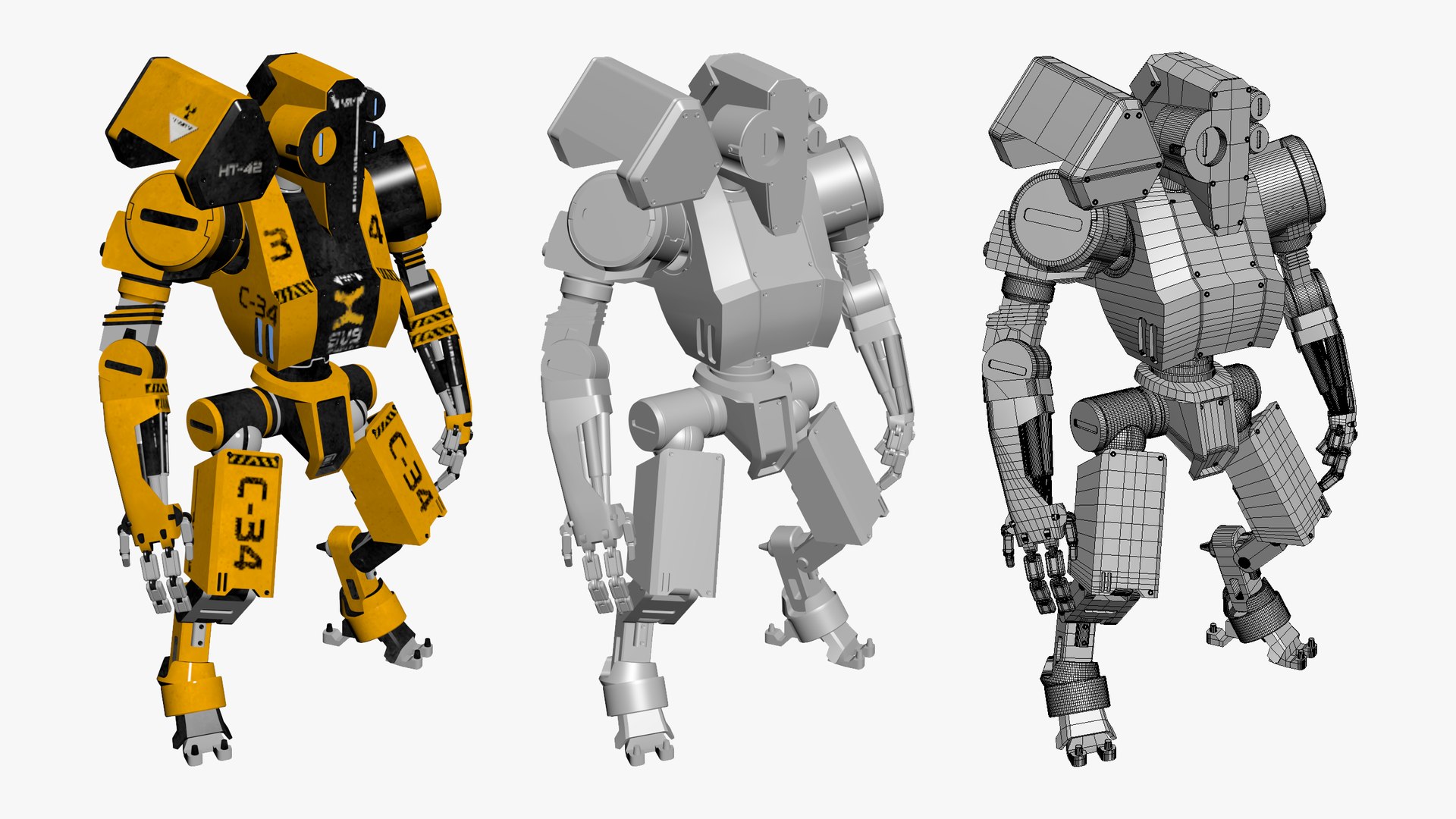 Worker Robot Model - TurboSquid 1992794