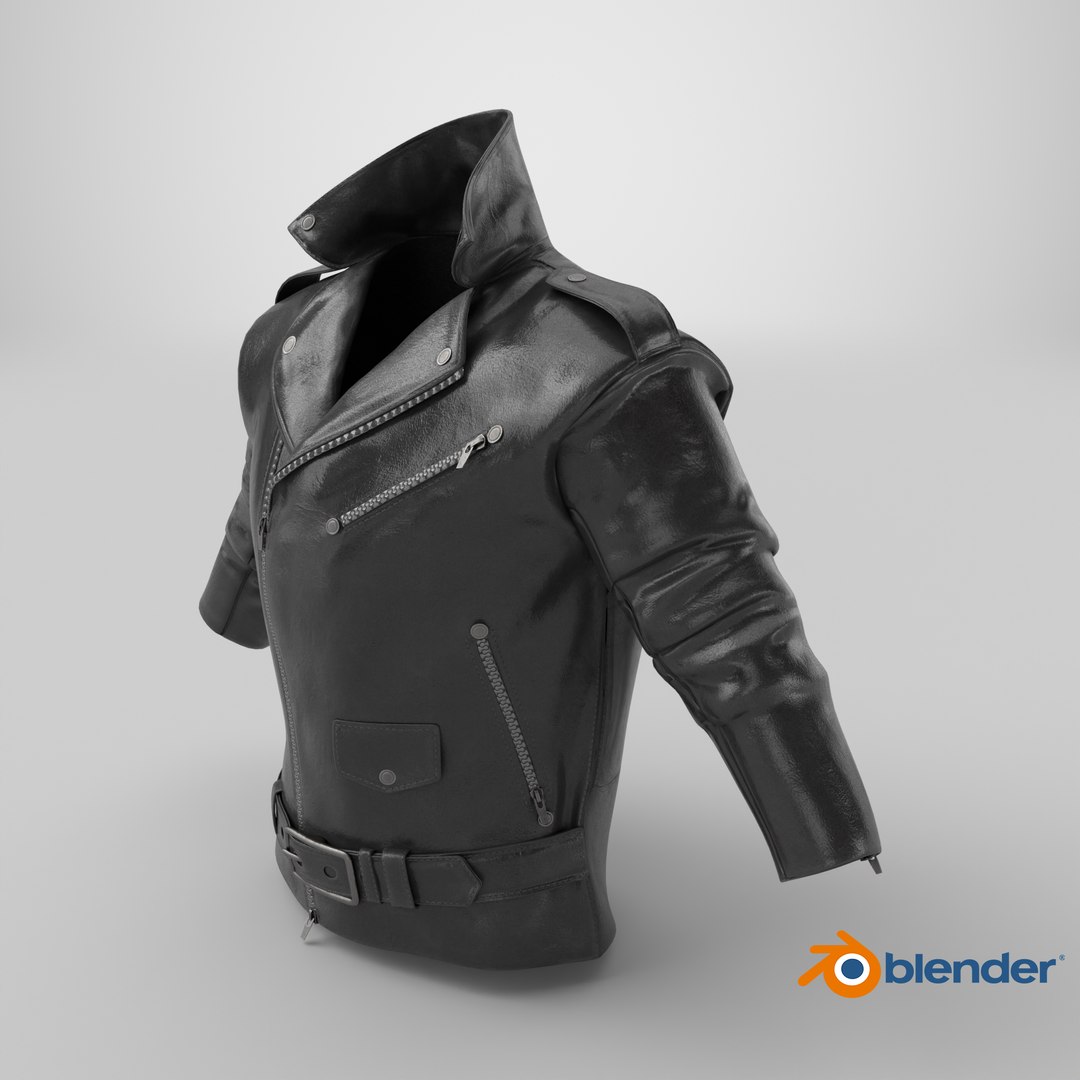 3D Leather Jacket - TurboSquid 2324741