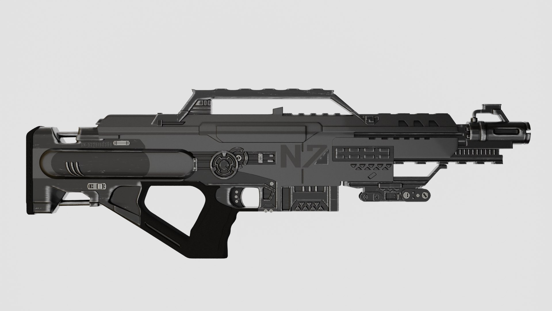 3D Model N7 ASSAULT RIFLE SILVER EDITION - TurboSquid 2235684