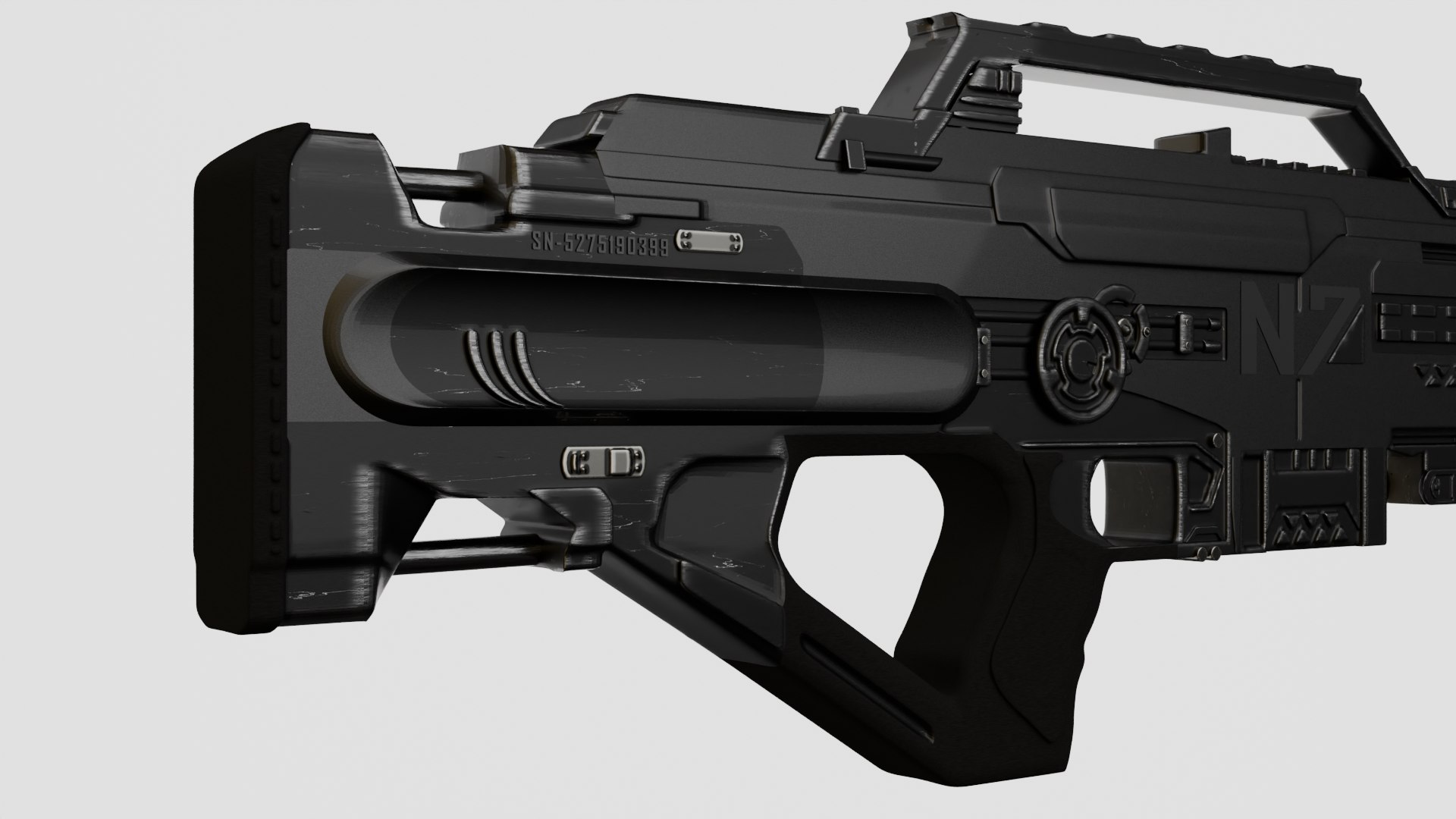 3D Model N7 ASSAULT RIFLE SILVER EDITION - TurboSquid 2235684