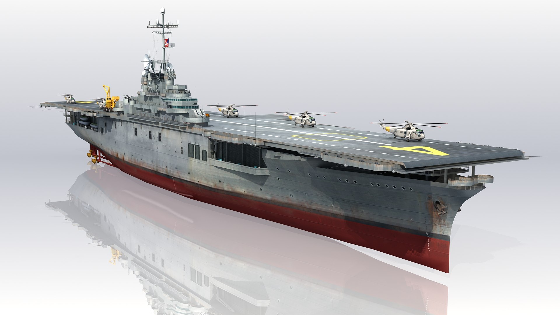 USS Boxer LPH-4 Essex-class aircraft carriers 3D - TurboSquid 2077052