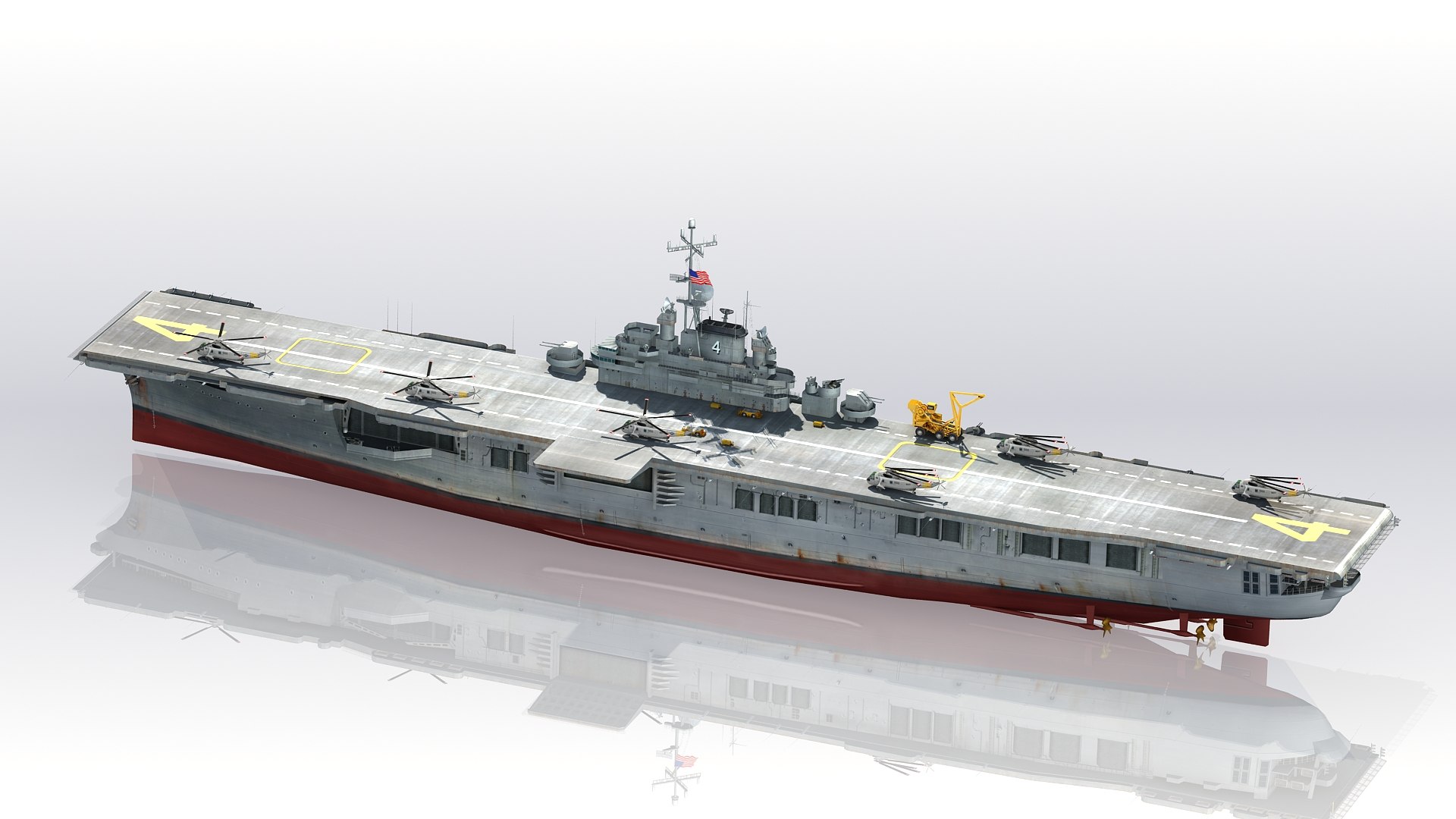 USS Boxer LPH-4 Essex-class aircraft carriers 3D - TurboSquid 2077052