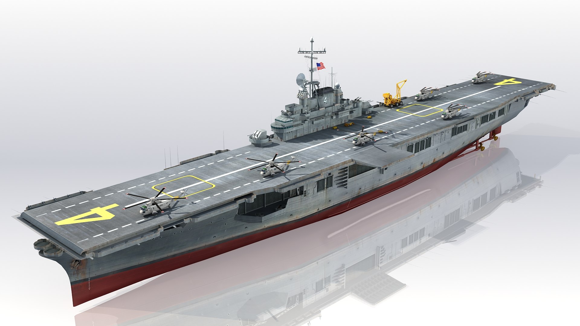 USS Boxer LPH-4 Essex-class aircraft carriers 3D - TurboSquid 2077052