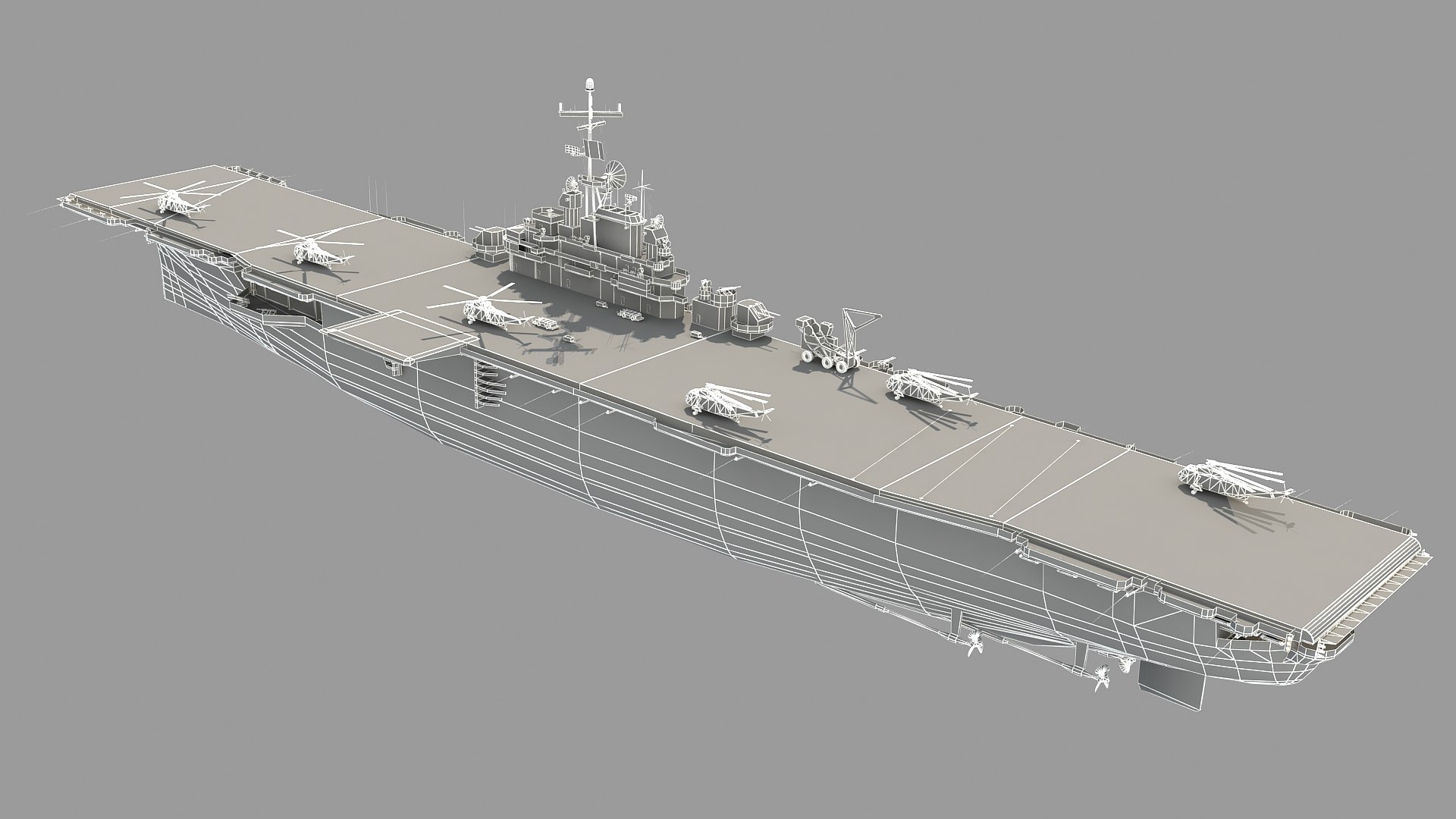 USS Boxer LPH-4 Essex-class aircraft carriers 3D - TurboSquid 2077052