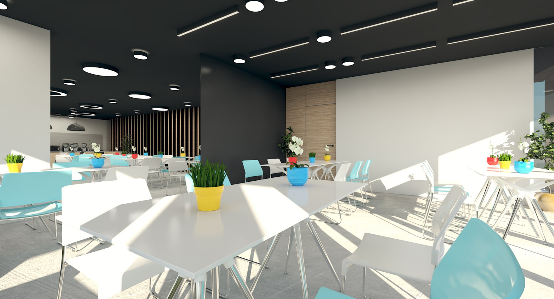 3D Cafeteria Terrace Garden Model - TurboSquid 1301133