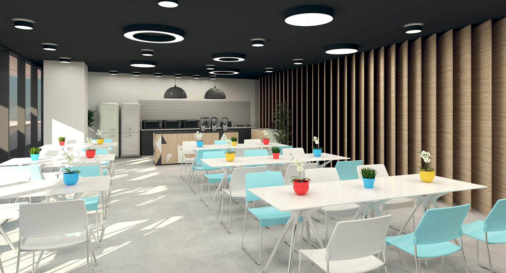 3D cafeteria terrace garden model - TurboSquid 1301133