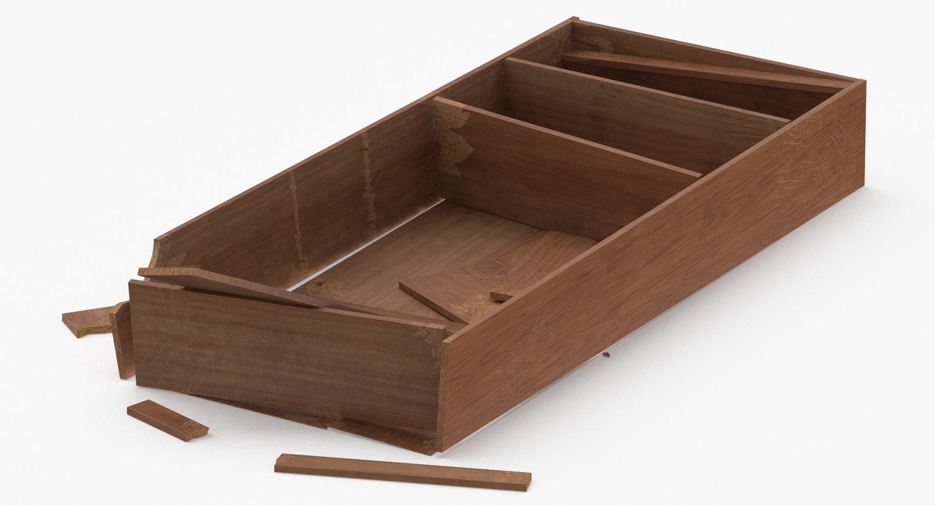 Damaged Bookcase Model - TurboSquid 1870825