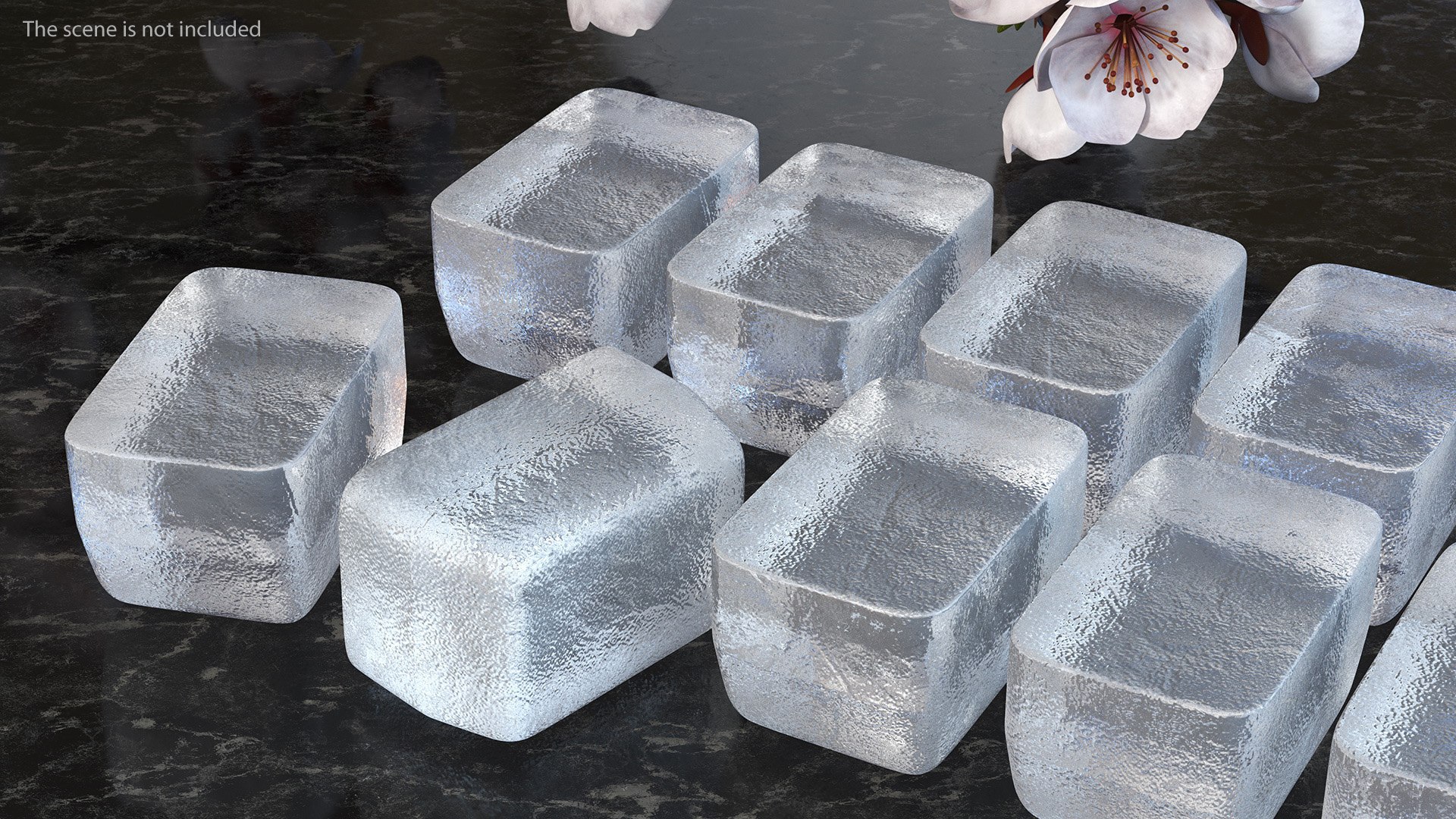 3D Ice Cubes Fresh From Mold - TurboSquid 2080713