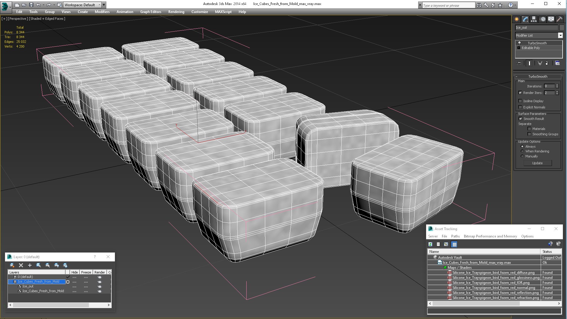 3D Ice Cubes Fresh From Mold - TurboSquid 2080713