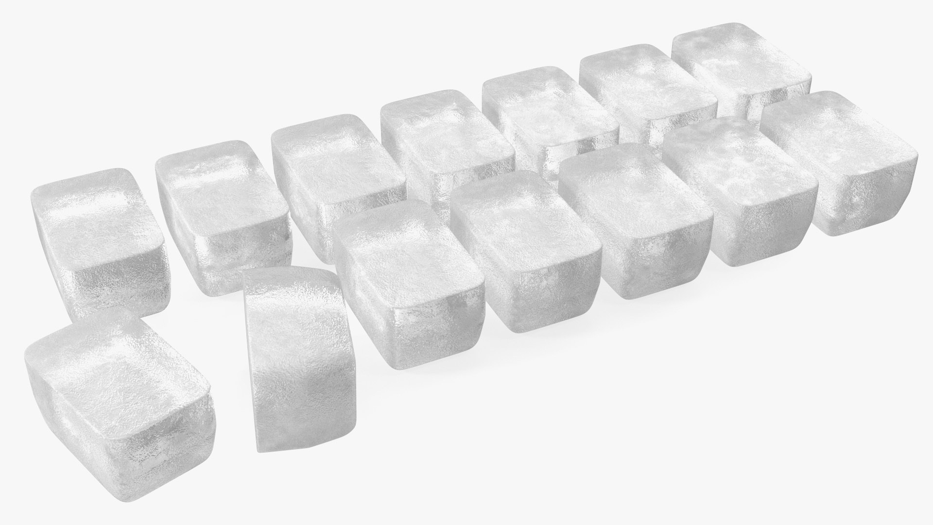 3D Ice Cubes Fresh From Mold - TurboSquid 2080713