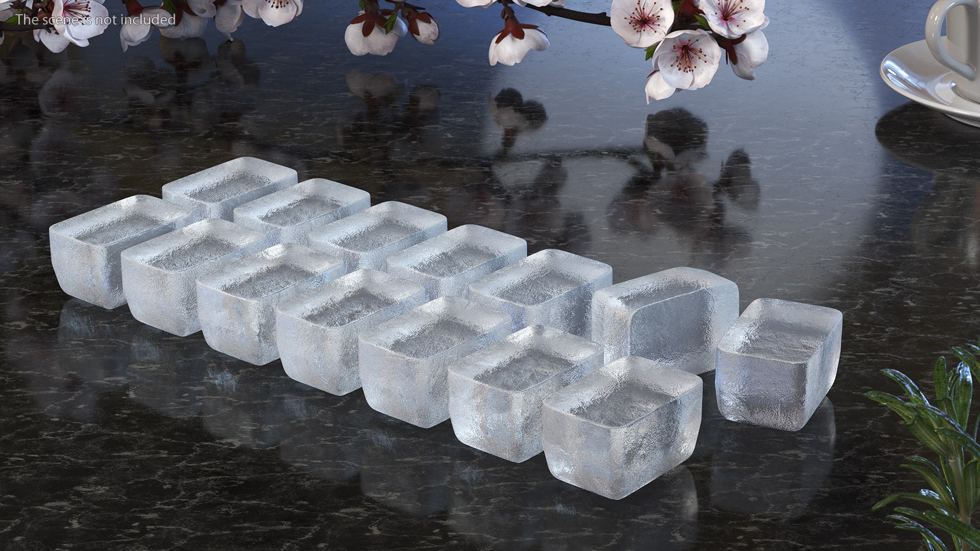 3D Ice Cubes Fresh From Mold - TurboSquid 2080713