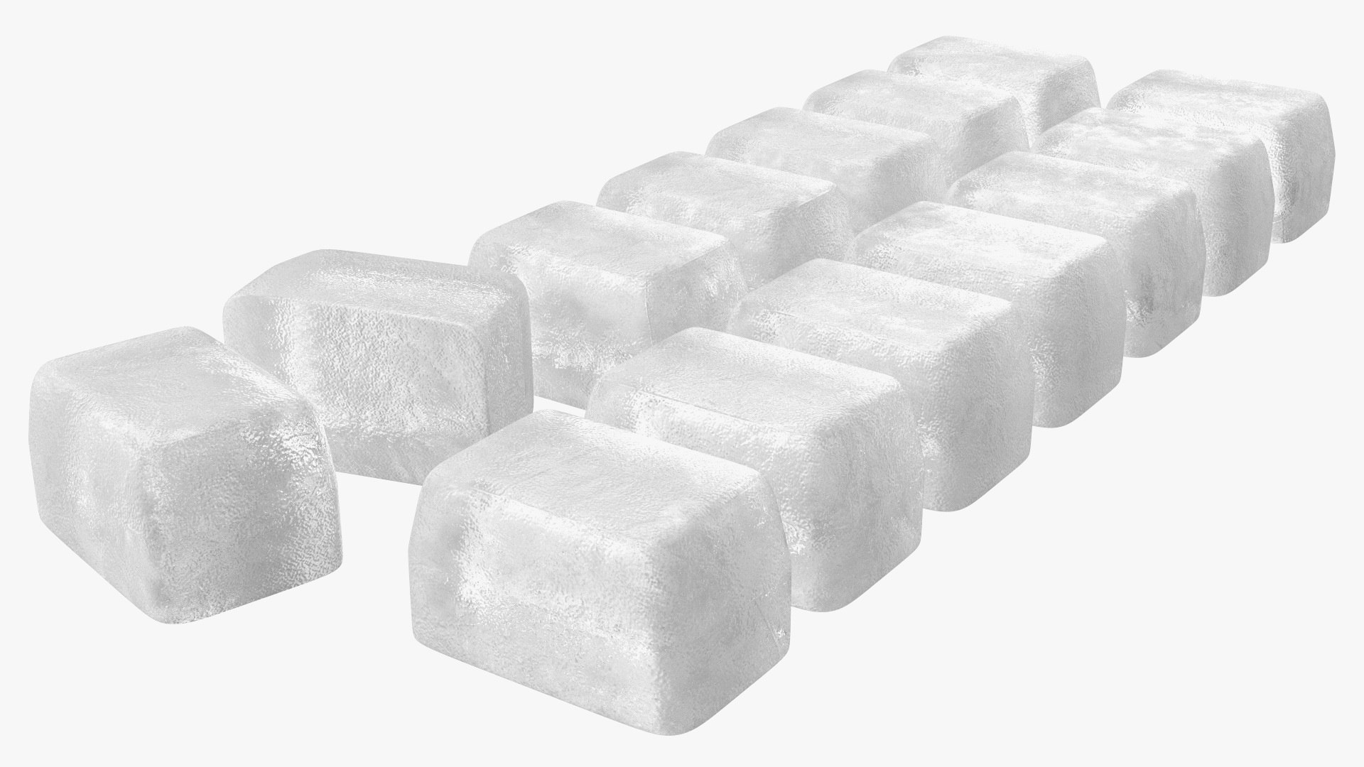 3D Ice Cubes Fresh From Mold - TurboSquid 2080713