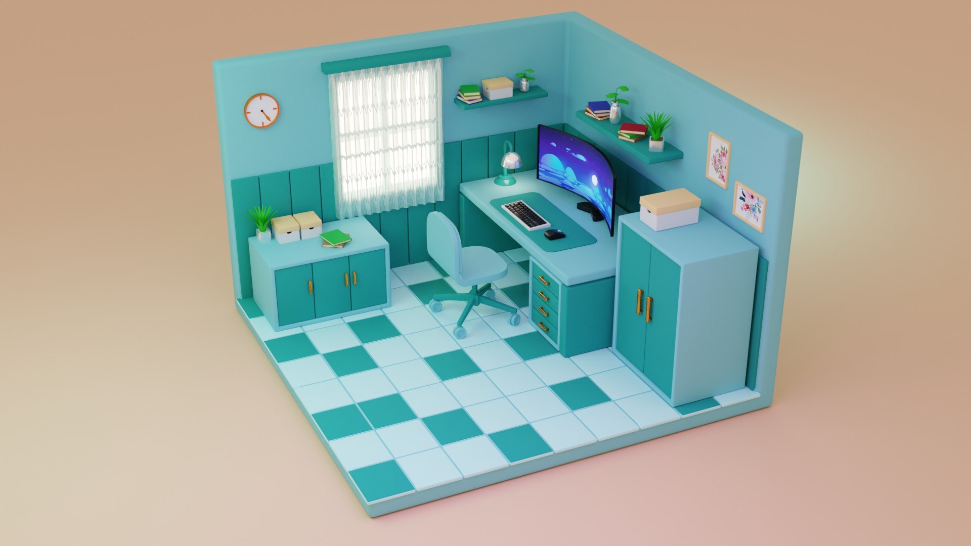 Isometric Room Design 3D Model - TurboSquid 2209572
