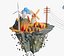 3d Floating Islands Model