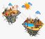 3d Floating Islands Model
